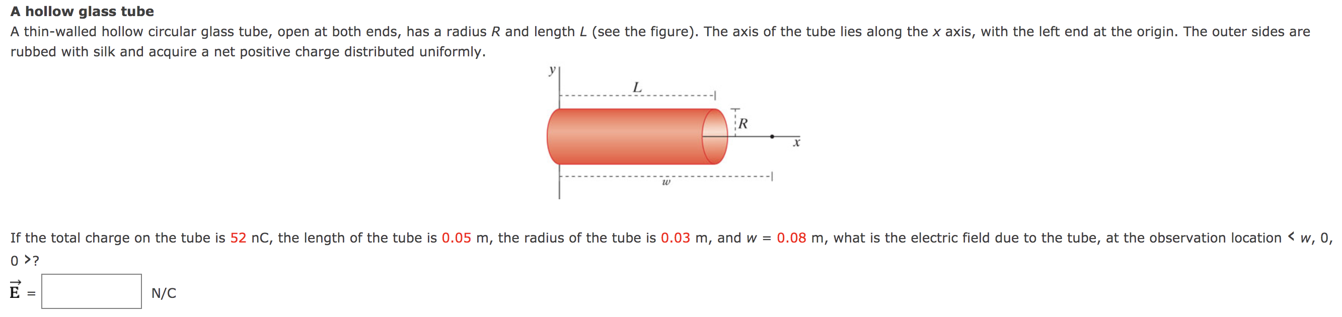 Solved A hollow glass tube A thin-walled hollow circular | Chegg.com