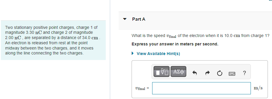 Solved Two stationary positive point charges, charge 1 of | Chegg.com