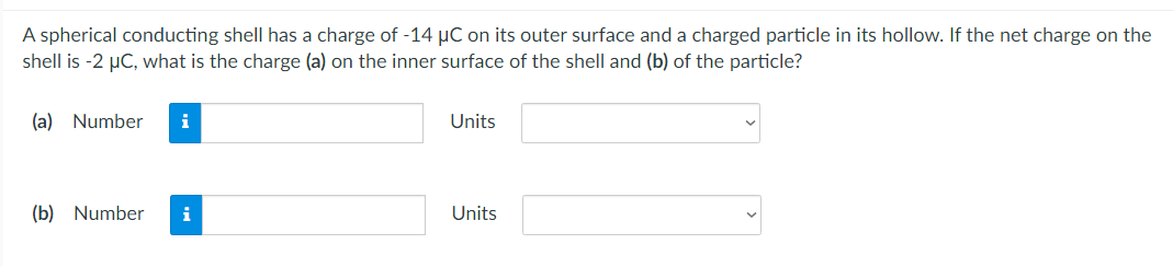 Solved A spherical conducting shell has a charge of -14μC | Chegg.com