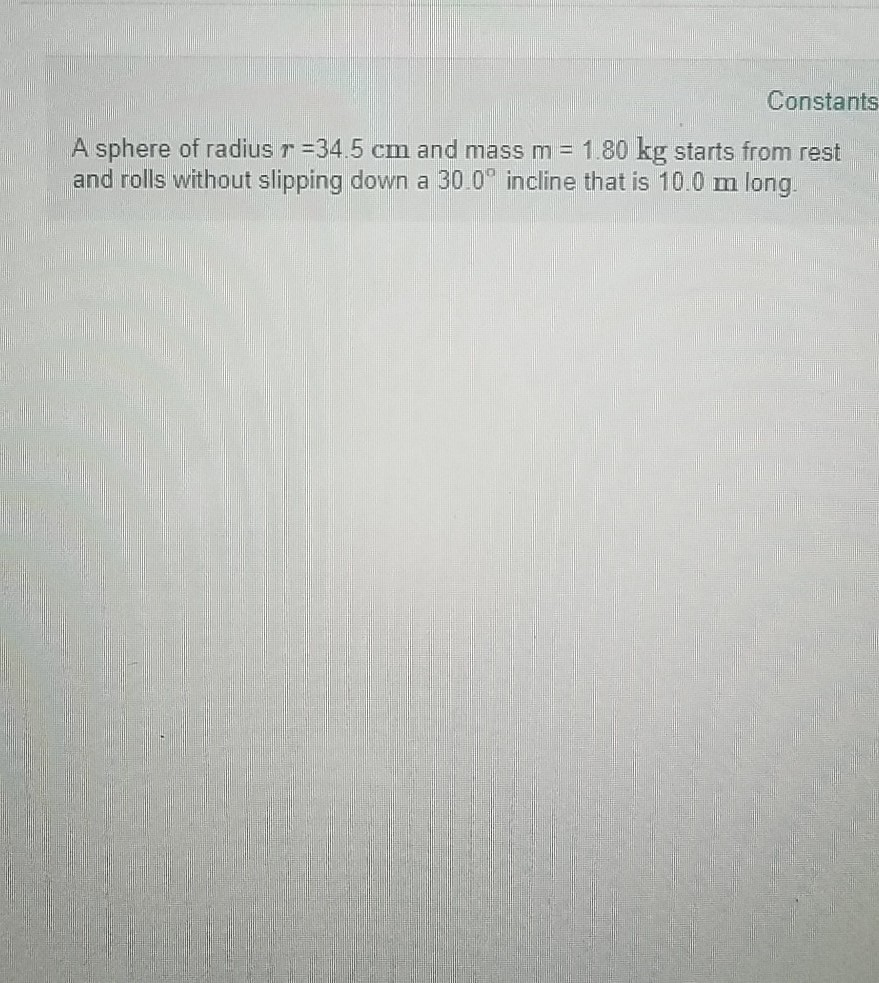 Solved Part A Calculate Its Translational Speed When It