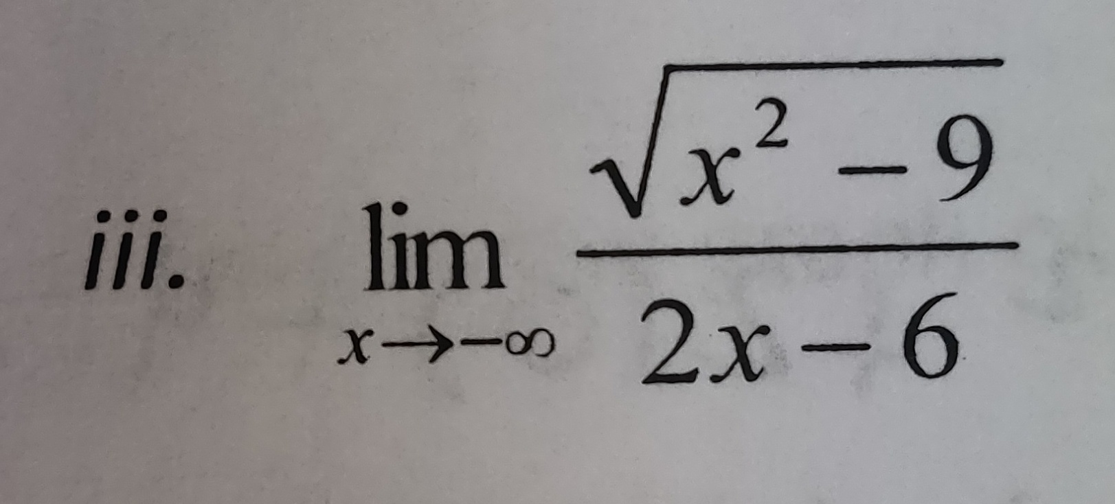 Solved I do not know how to solve limits that go to infinity | Chegg.com