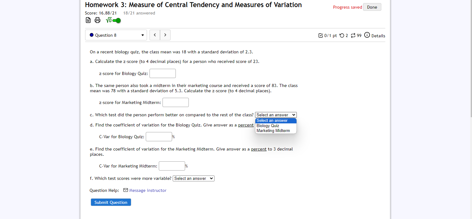 Solved Homework 3: Measure of Central Tendency and Measures | Chegg.com
