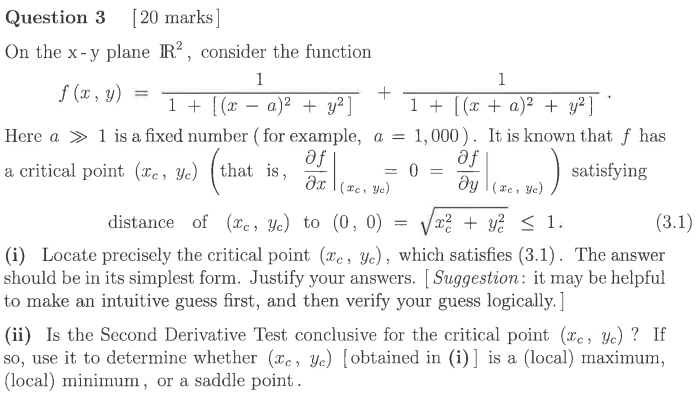 Solved Question 3[20 ﻿marks]On the x-y plane R2, ﻿consider | Chegg.com
