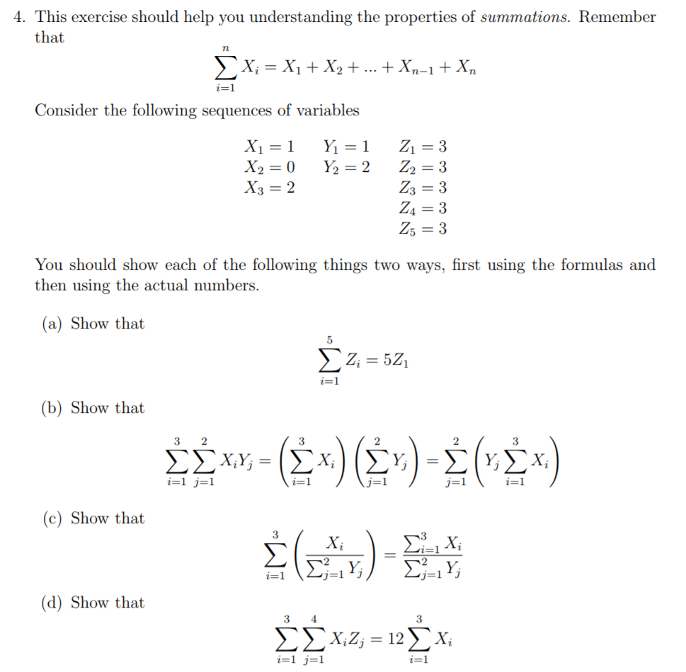 Solved 4. This exercise should help you understanding the | Chegg.com