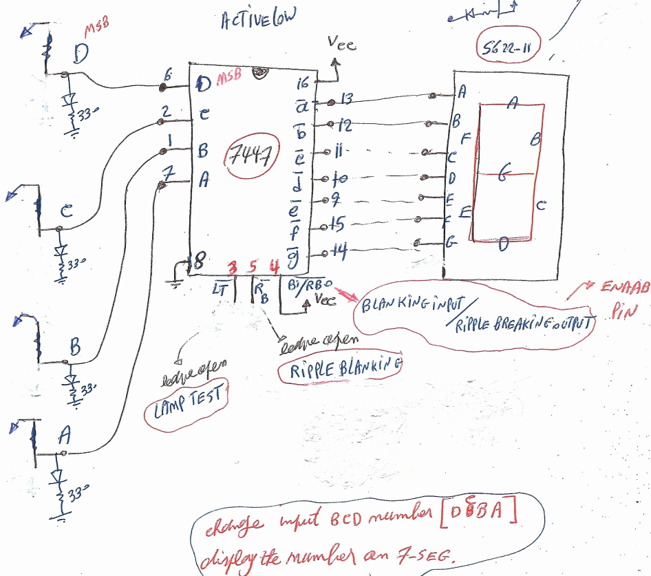Solved Design a virtual breadboard to make a BCD to | Chegg.com