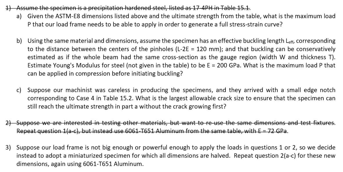 Solved The ASTM-E8 standard is the gold standard for tension | Chegg.com