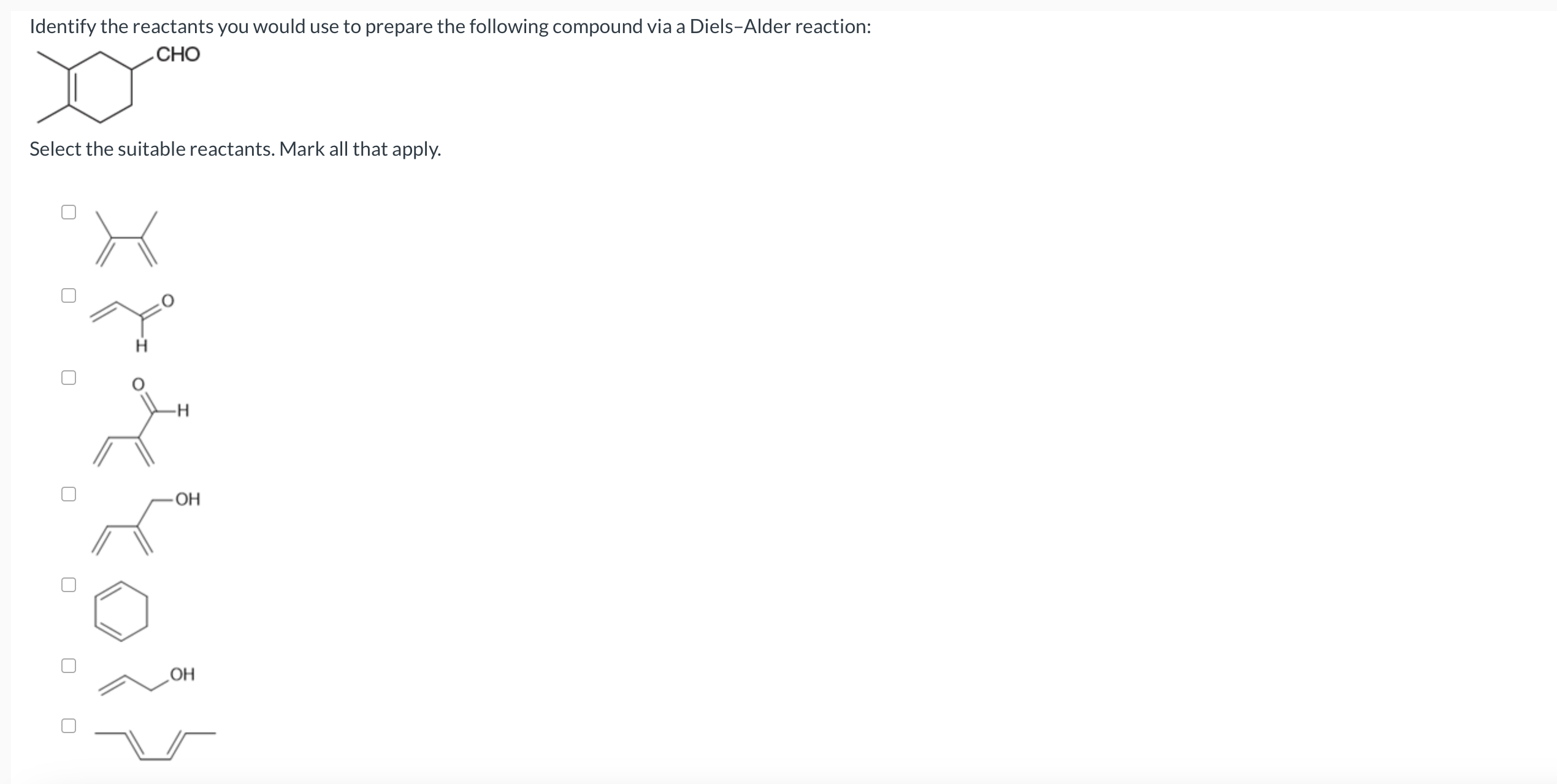 Solved Identify the reactants you would use to prepare the | Chegg.com