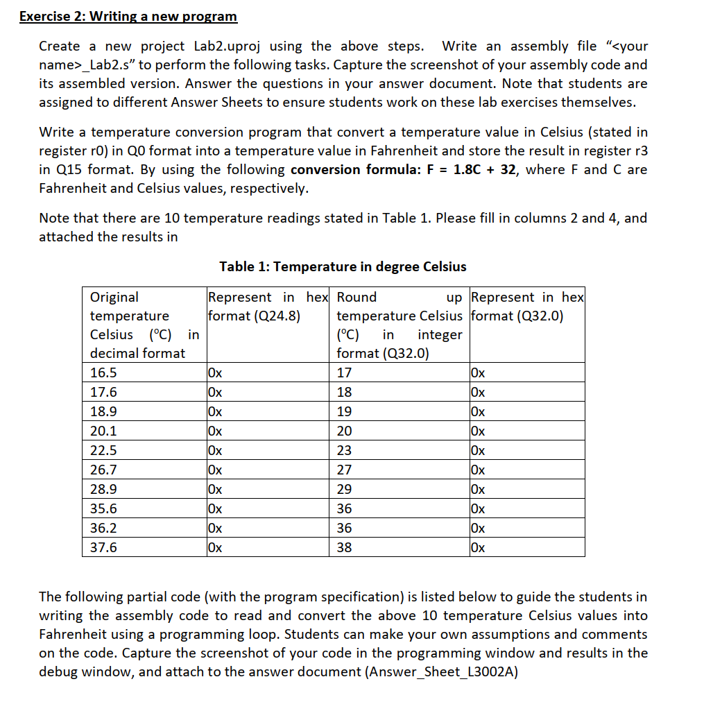 Solved Use arm assembly and Programming the ARM | Chegg.com