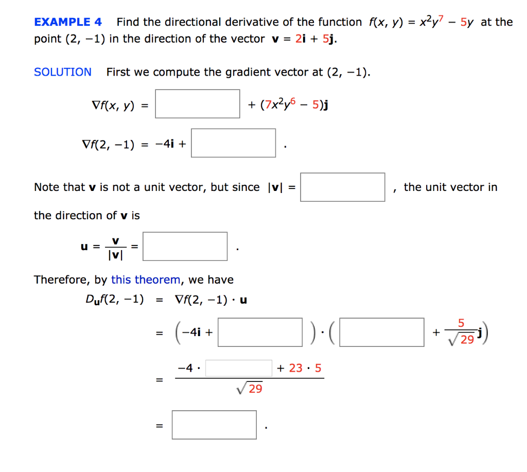 Solved EXAMPLE 4 Find the directional derivative of the | Chegg.com
