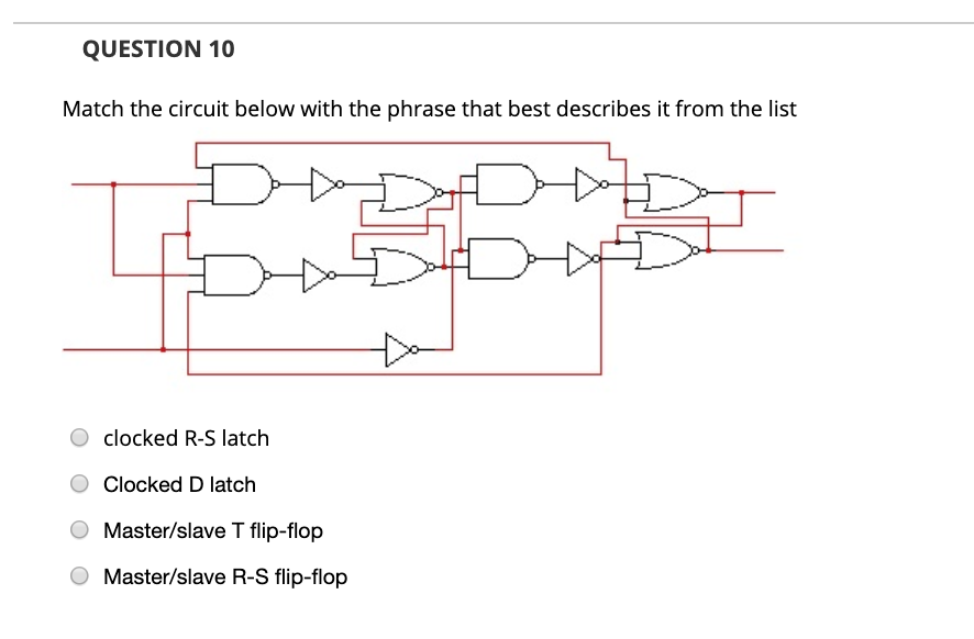 Solved QUESTION 10 Match the circuit below with the phrase | Chegg.com