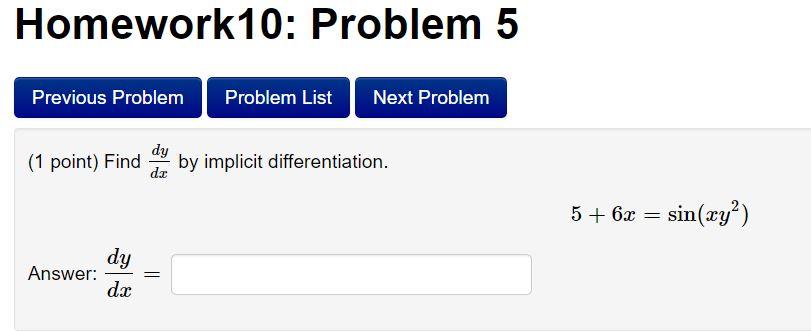 Solved Homework 10: Problem 5 Previous Problem Problem List | Chegg.com Solved Homework 10: Problem 5 Previous Problem Problem List | Chegg.com