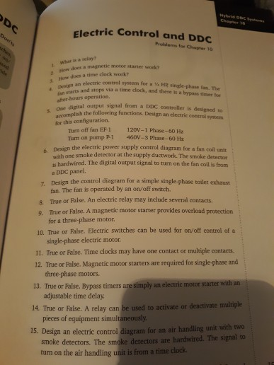 Solved ODC Doel Electric Control and DDC Probleme for | Chegg.com