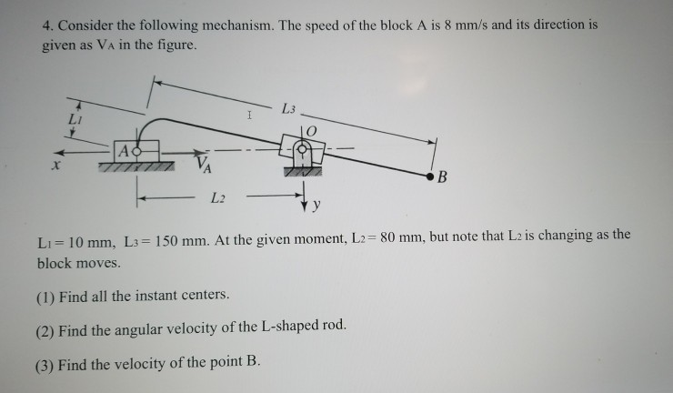 Solved 4. Consider the following mechanism. The speed of the | Chegg.com