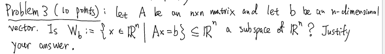 Solved n Problem 3 (lo points): let A be an nxn matrix and | Chegg.com