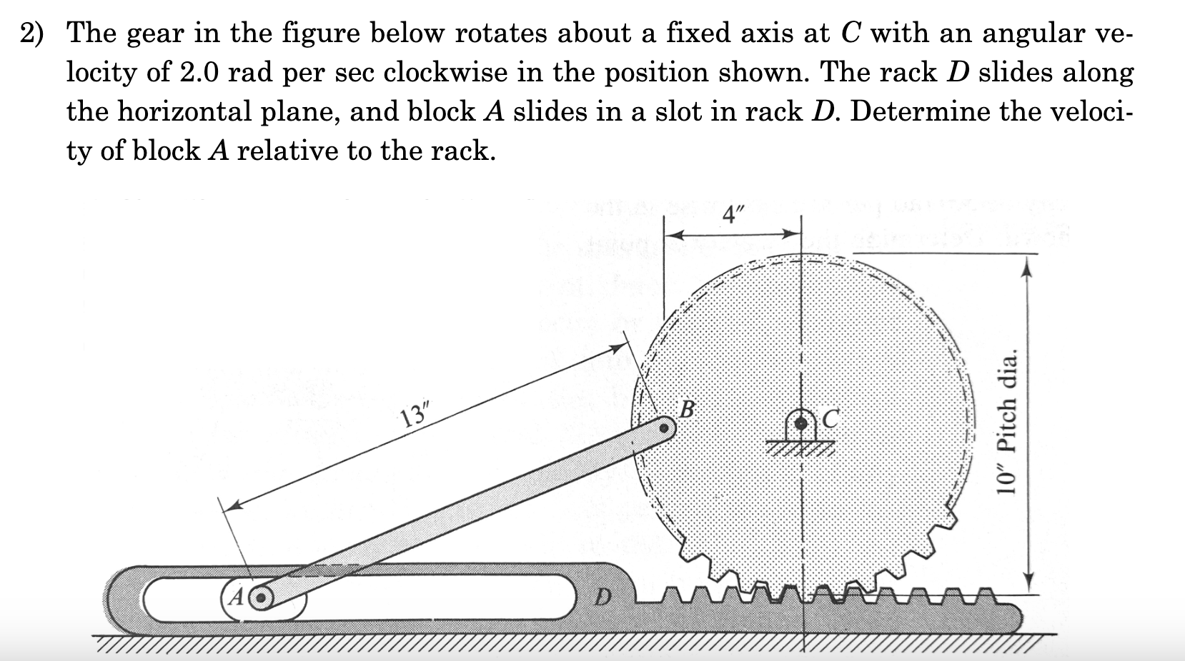 Solved The gear in the figure below rotates about a fixed | Chegg.com