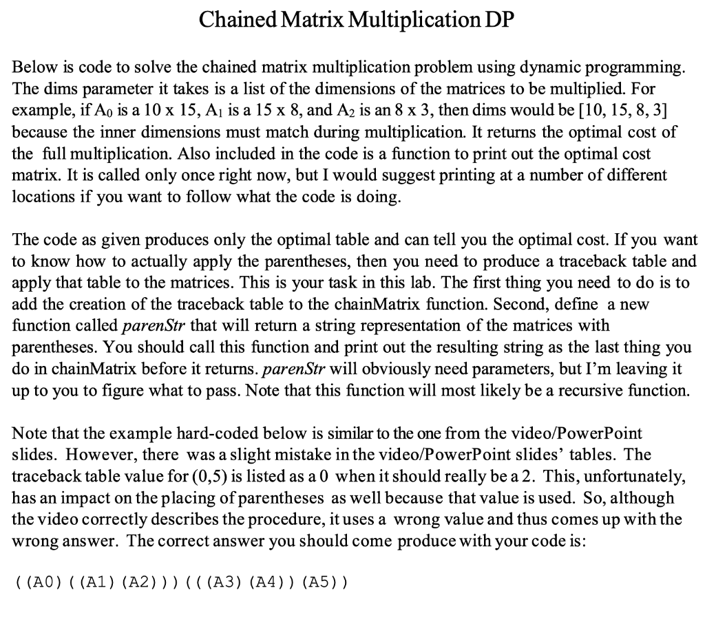 solved-chained-matrix-multiplication-dp-below-is-code-to-chegg