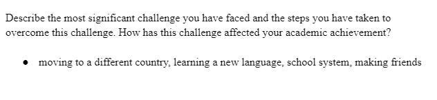 Solved Describe the most significant challenge you have | Chegg.com