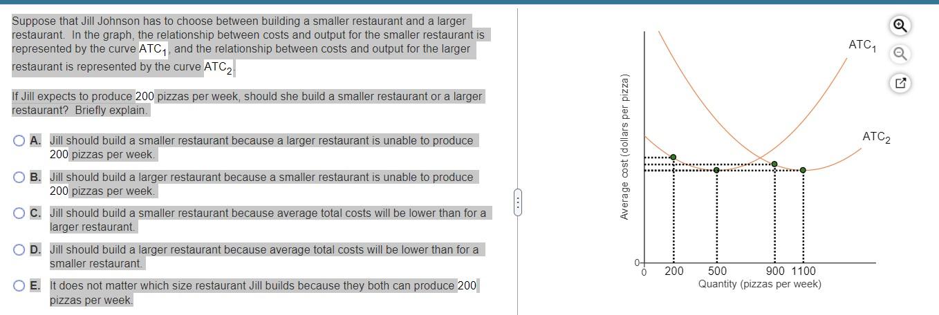 Solved Suppose that Jill Johnson has to choose between | Chegg.com