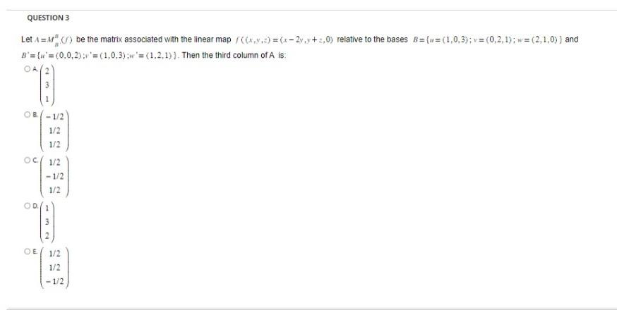 Solved Let A=Msy(f) be the matrix associated with the linear | Chegg.com