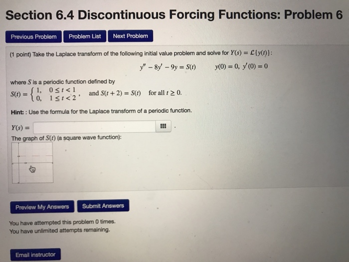Solved Section 6.3 Step Function: Problem 15 Previous | Chegg.com