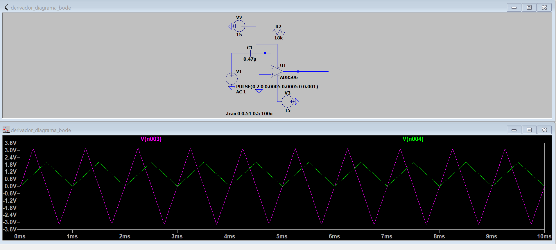 Solved Hi I Have A Differentiator Operational Amplifier