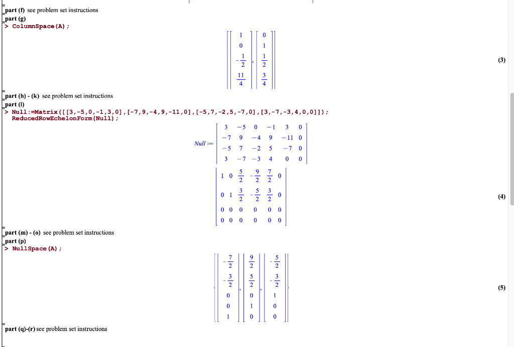 Maple file for Problem Set 5 Maple is a computer | Chegg.com