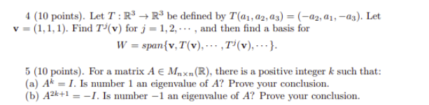 Solved These are linear algebra problems. Please provide the | Chegg.com