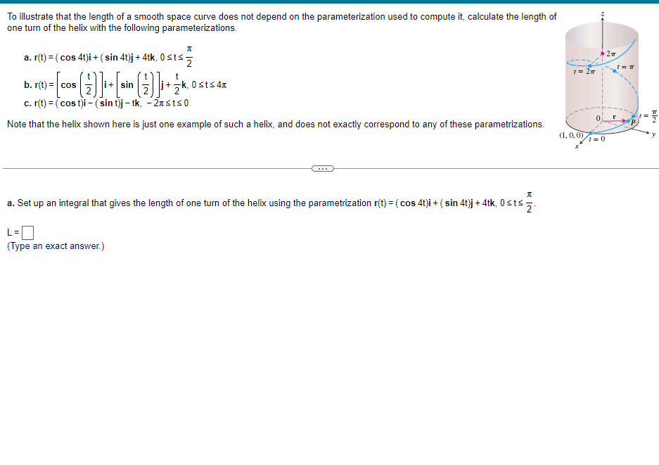 Solved To illustrate that the length of a smooth space curve | Chegg.com