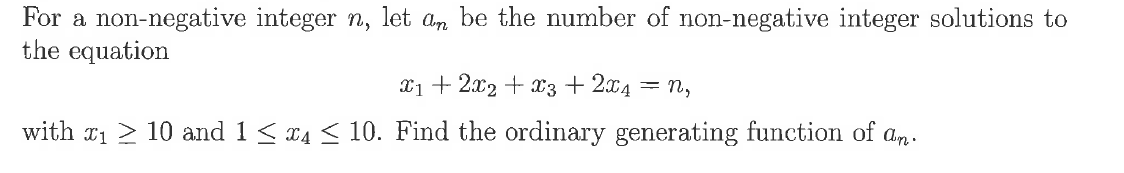 Solved For a non-negative integer n, let Am be the number of | Chegg.com