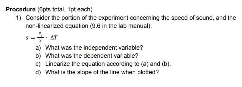 Solved Procedure (6pts total, 1pt each) 1) Consider the | Chegg.com