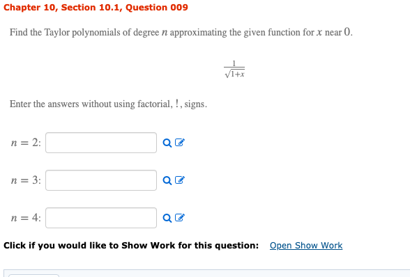 Solved Chapter 10, Section 10.1, Question 009 Find the | Chegg.com