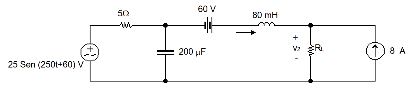 Solved Find the voltage v2 across the resistor RL = 15 , | Chegg.com
