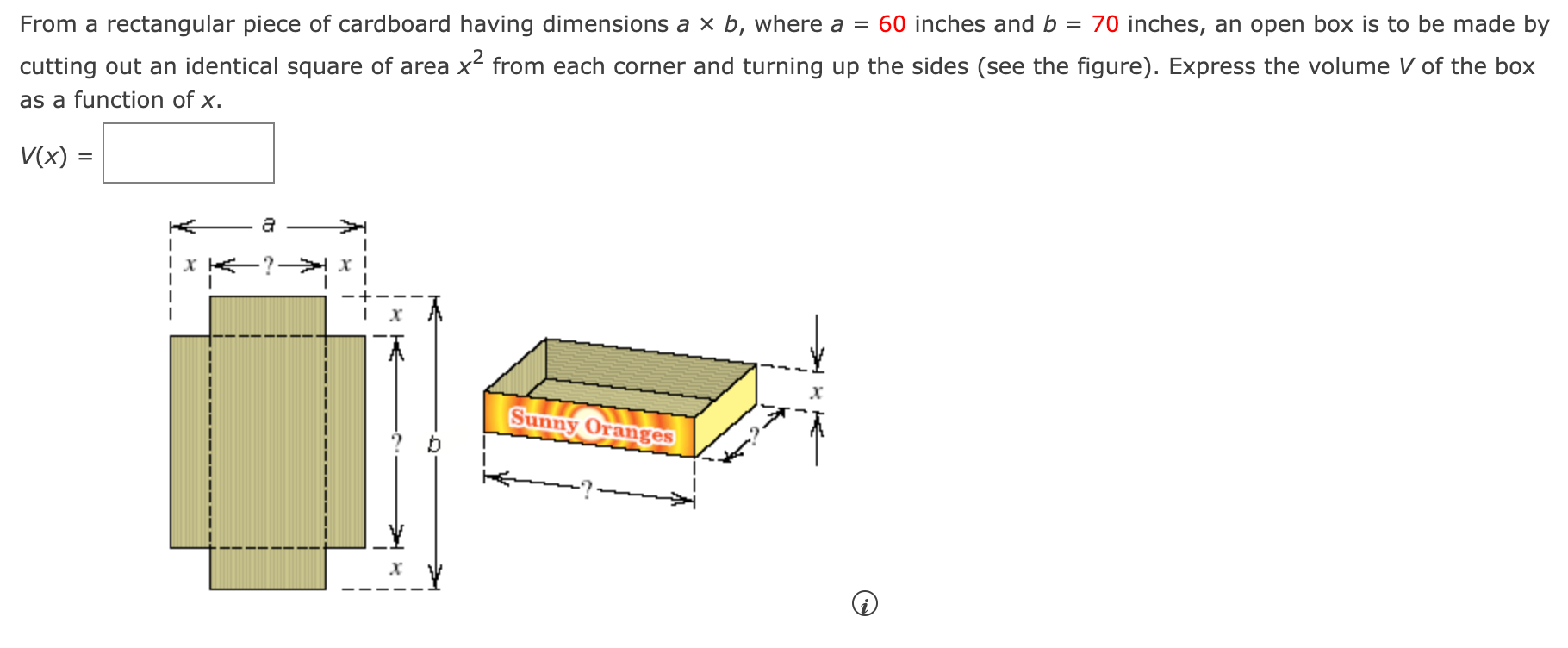 Solved From a rectangular piece of cardboard having | Chegg.com