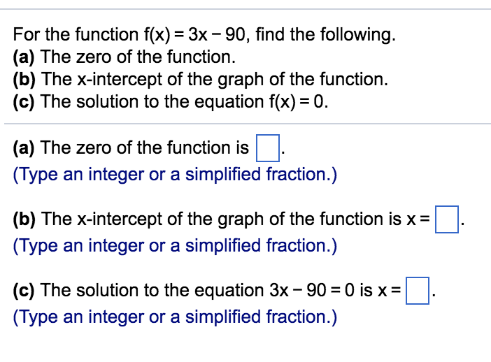Solved For the function f(x)- 3x-90, find the following (a) | Chegg.com