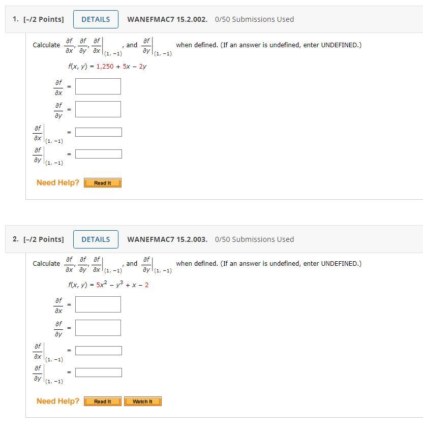 Solved 1. [-12 Points] DETAILS WANEFMAC7 15.2.002.0/50 | Chegg.com