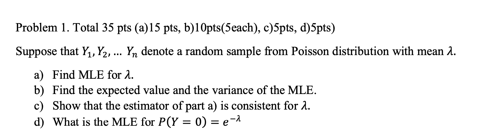 Solved Problem 1. Total 35 pts (a)15 pts, b)10pts(5each), | Chegg.com