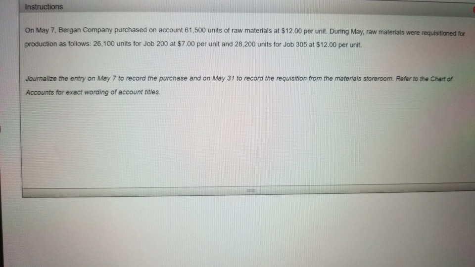 Solved Instructions On May 7, Bergan Company purchased on | Chegg.com
