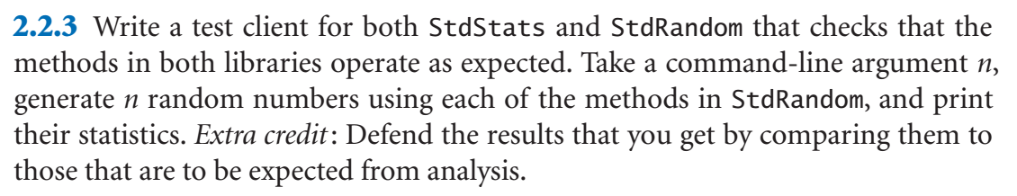Program 2.2.1 Random number library public class | Chegg.com