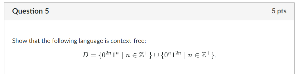 Solved Show that the following language is context-free: | Chegg.com
