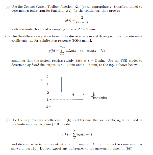 Solved (a) ﻿Use the Control System Toolbox function | Chegg.com