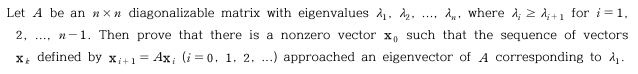 Solved Let A be an n×n diagonalizable matrix with | Chegg.com
