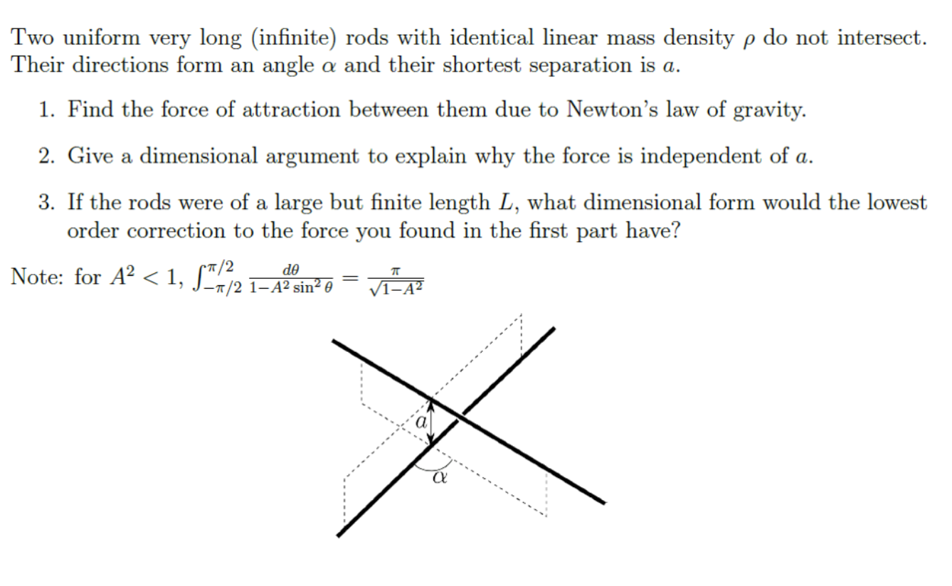 Two uniform very long (infinite) rods with identical | Chegg.com