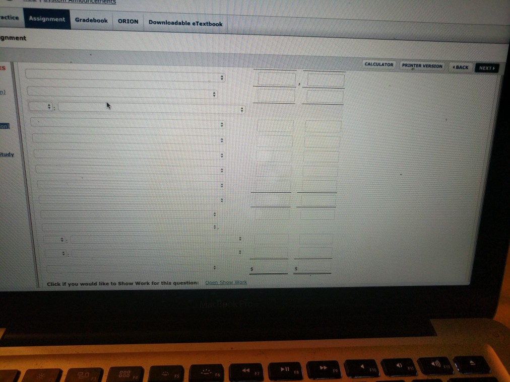 Solved ignment CALCULATOR PRINTER VERSION 4 BACK NEXT ES | Chegg.com