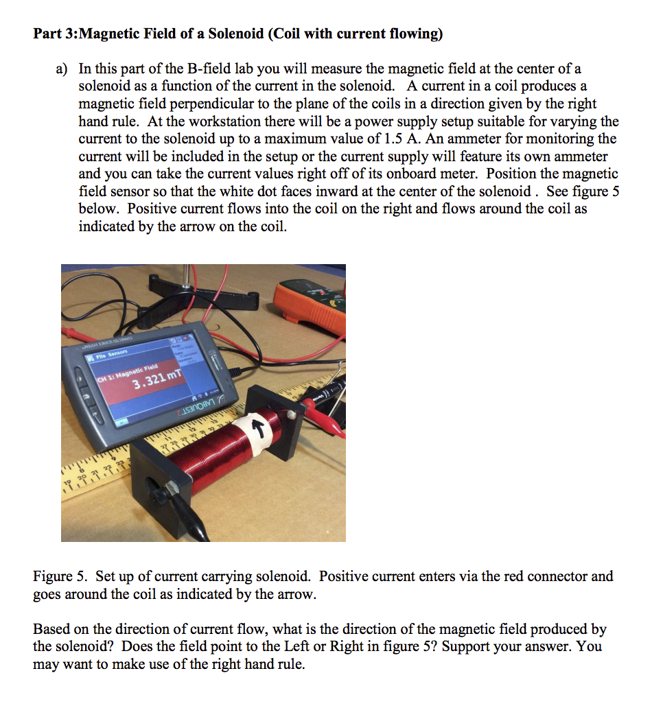 Solved Part 3:Magnetic Field of a Solenoid (Coil with | Chegg.com