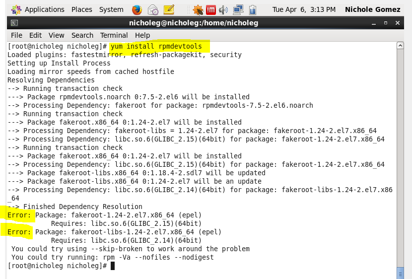 Solved How to install RPM Dev Tools onto a Redhat Linux | Chegg.com