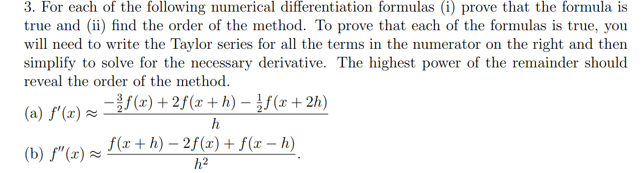 Solved 3. For each of the following numerical | Chegg.com