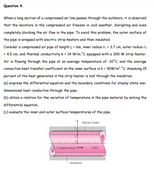 Solved Question 4. When a long section of a compressed air | Chegg.com
