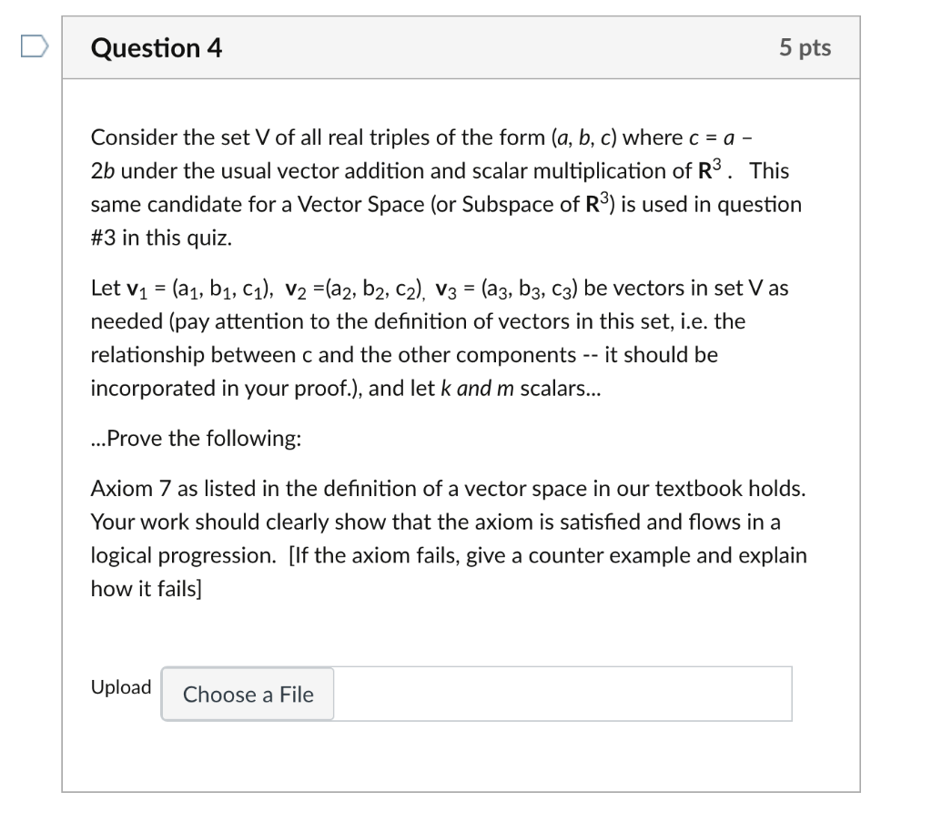 Solved DEFINITION 1 Let V be an arbitrary nonempty set of | Chegg.com