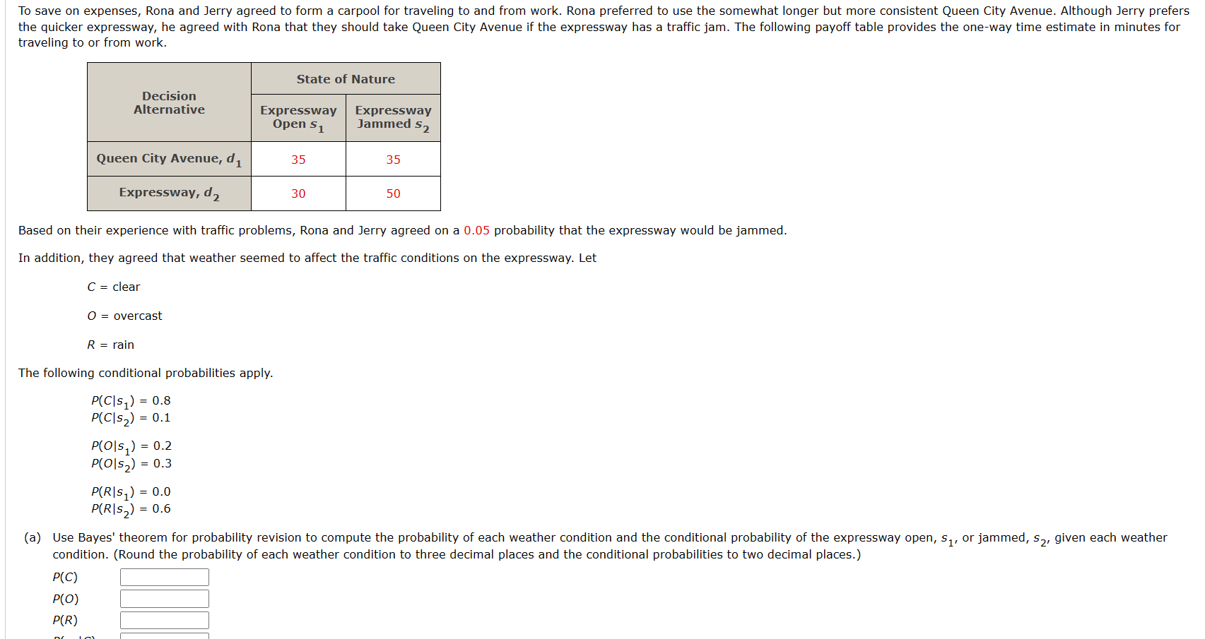 Solved traveling to or from work. Based on their experience | Chegg.com
