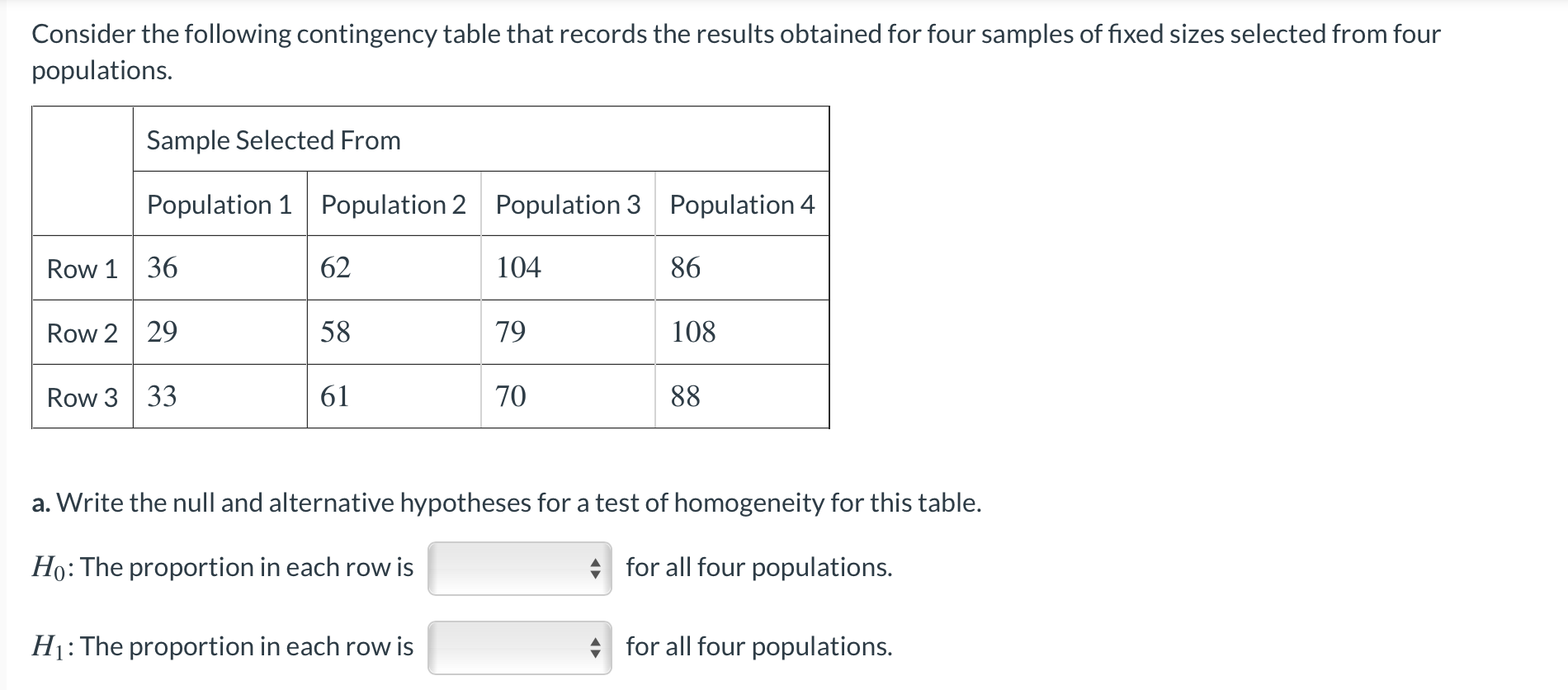 Solved Consider the following contingency table that records | Chegg.com